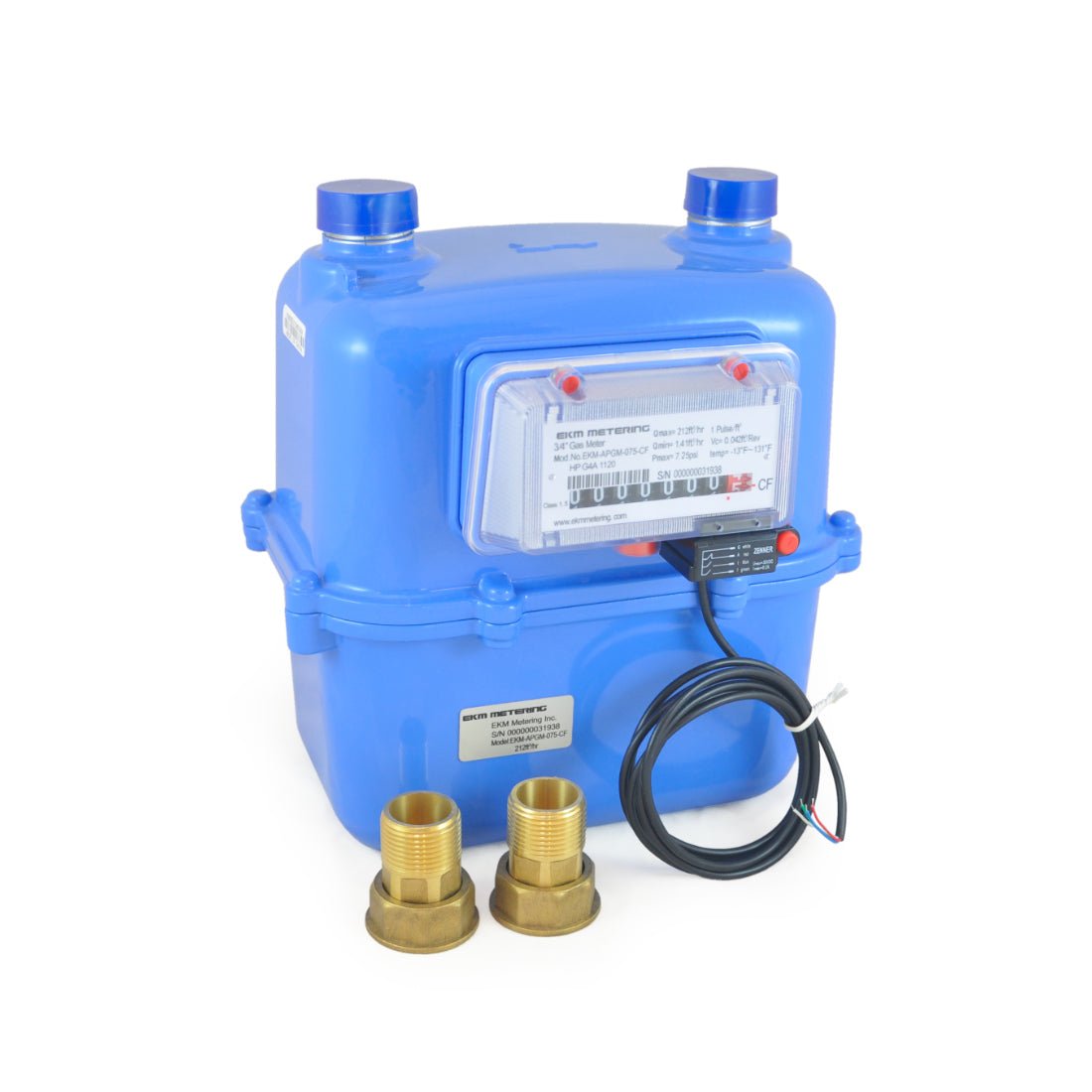 3/4 Inch Pulse Output Gas Meter, Aluminum, Cold Temp, Higher Pressure ...