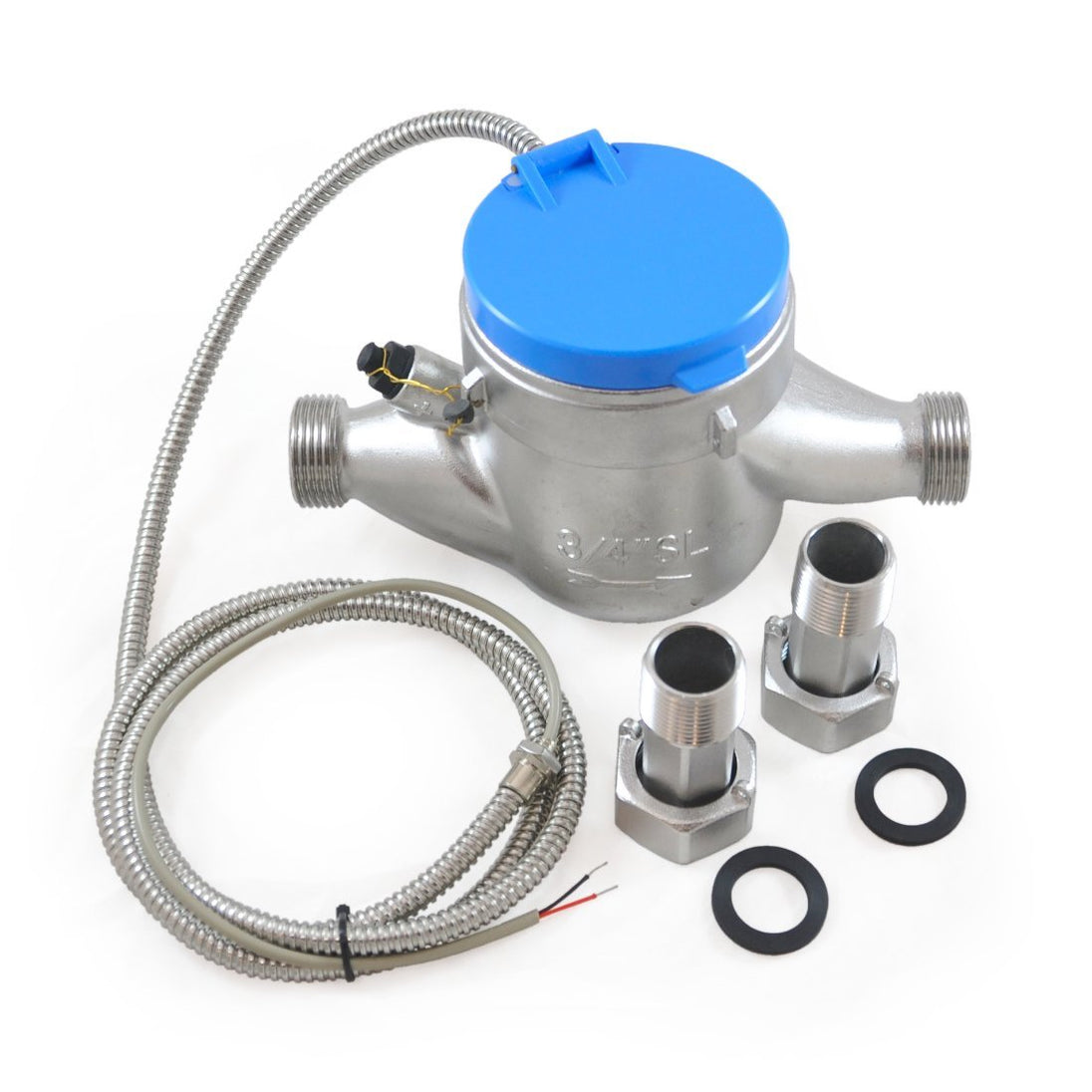 3/4 Inch Water Meter - Stainless Steel, NSF 61, High Definition, Pulse ...
