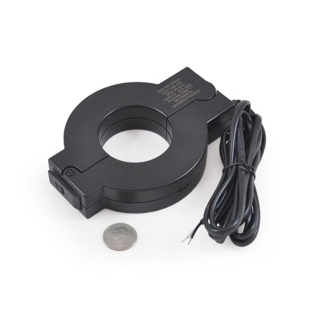 Split-Core Current Transformer, 600A, 600A:26.6mA, 55mm (2.17") Hole D ...